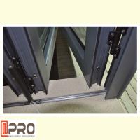 China Accordion Folding Window Doors / Aluminium Folding Window Dust Resistance balcony folding window hardware folding window for sale