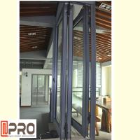 China Double Glazed Folding Open Aluminum Bifold Windows White Color folding vertical window door windows interior bi-fold for sale