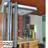 China Soundproof Aluminum Bifold Windows With Retractable Or Invisible Fly Screen commercial bi fold door corner bi fold door for sale