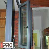 China Residential Aluminum Folding Windows With Black Or Customized Color sliding folding window supplier folding vertical for sale