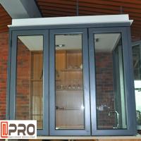 China Water Proof Aluminum Bifold Windows Color Customized With Double Glass frameless folding glass window bi-fold window for sale