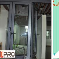 China Hurricane Proof Aluminum Bifold Windows For House Projects Customized Size frameless folding glass window bi-fold window for sale