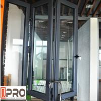 China Double Glazed Folding Open Aluminum Bifold Windows White Color folding vertical window door windows interior bi-fold for sale