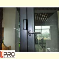 China Hurricane Proof Aluminum Bifold Windows For House Projects Customized Size frameless folding glass window bi-fold window for sale