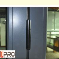 China Hurricane Proof Aluminum Bifold Windows For House Projects Customized Size frameless folding glass window bi-fold window for sale