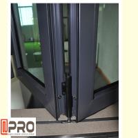 China Aluminum Frame Bifold Glass Windows Color Optional For Kitchen And Bar folding vertical folding window folding sliding for sale