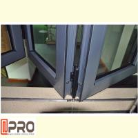 China Aluminum Frame Bifold Glass Windows Color Optional For Kitchen And Bar folding vertical folding window folding sliding for sale