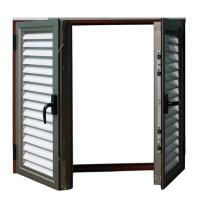 China Black Aluminium Double Glazed Window Vertical Bridge casement sliding window casement aluminium window for sale