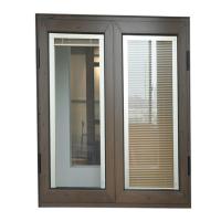 China Black Aluminium Double Glazed Window Vertical Bridge casement sliding window casement aluminium window for sale