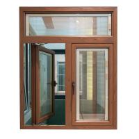 China Black Aluminium Double Glazed Window Vertical Bridge casement sliding window casement aluminium window for sale
