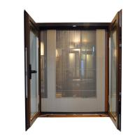 China Color Optional Aluminium Flush Casement Windows With Security Wire Mesh double casement sash window aluminium window for sale