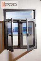 China Impact Resistant Swing Open Windows Float Glass Aluminium House Windows double casement windows casement aluminum for sale