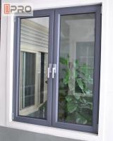 China Horizontal Aluminium Frame Casement Window , Double Panel French Casement Windows aluminum casement window price for sale