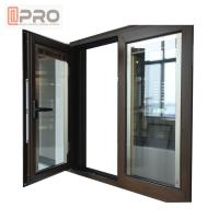 China Horizontal Aluminium Frame Casement Window , Double Panel French Casement Windows aluminum casement window price for sale
