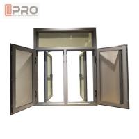 China Air Proof Aluminum Casement Windows With Security Screen Customized Color casement window philippine Casement wood for sale