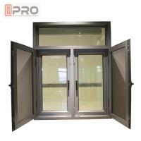 China Air Proof Aluminum Casement Windows With Security Screen Customized Color casement window philippine Casement wood for sale
