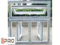 China Residential Push Out Casement Windows / Aluminium Pivoting Window With Grid Design white aluminium windows for sale