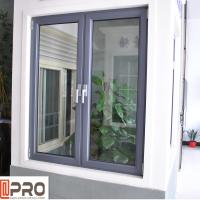 China Customize Horizontal Double Casement Windows / Aluminium Frame Glass Window nigeria casement window arch casement window for sale