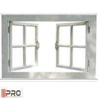 China Customize Horizontal Double Casement Windows / Aluminium Frame Glass Window nigeria casement window arch casement window for sale