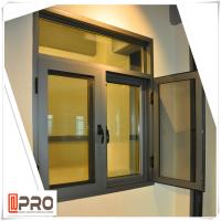 China Hurricane Impact Soundproof Aluminum Casement Windows , Custom Made Double Glazed Windows small casement windows for sale