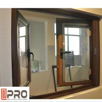 China Grey Modern Aluminum Casement Windows Sound And Heat Insulation grey aluminium casement window for sale