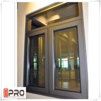 China Grey Modern Aluminum Casement Windows Sound And Heat Insulation grey aluminium casement window for sale