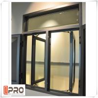 China Grey Modern Aluminum Casement Windows Sound And Heat Insulation grey aluminium casement window for sale