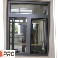 China Aluminium French Triple Casement Windows Replacement In White Color casement window manual open import aluminium casemen for sale