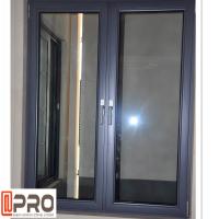 China Aluminium French Triple Casement Windows Replacement In White Color casement window manual open import aluminium casemen for sale