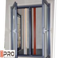China Aluminium French Triple Casement Windows Replacement In White Color casement window manual open import aluminium casemen for sale