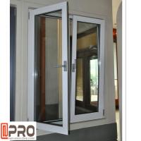 China Double Casement Aluminum Fabrication Windows For House Swing Open Style aluminum storm double casement windows for sale