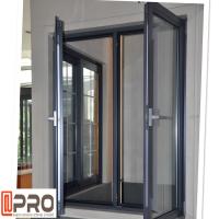 China Double Casement Aluminum Fabrication Windows For House Swing Open Style aluminum storm double casement windows for sale