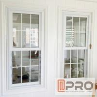 China White Glass Aluminum Sash Windows For Bathroom High Durability Easy Cleaning for sale