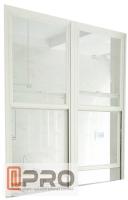 China European Style Single Hung Window / Aluminum Push Up Down Sliding Sash Window for sale