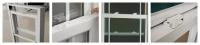 China Custom Lift Up Hurricane Impact French Windows / Small Size Top Hung Up Down Sliding Window for sale