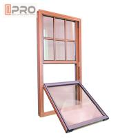 China Custom Lift Up Hurricane Impact French Windows / Small Size Top Hung Up Down Sliding Window for sale