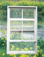 China Tempered Glass Single Hung Window for sale