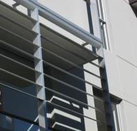 China Awning Sliding Acoustic Window Aluminium Sun Shade Louvres for sale