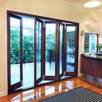China Kitchen Custom Bi Fold Aluminum Folding Doors For Veranda for sale