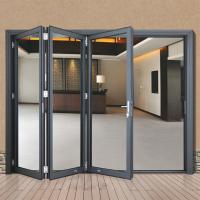 China Aluminum Glass Patio Exterior Bifold Doors Double Glazing for sale