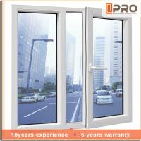 China Double Glazed Aluminum Frame Tempered Glass Swing Window for sale