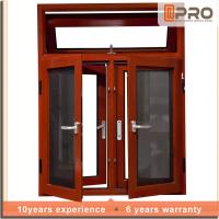 China Double Glazed Aluminum Frame Tempered Glass Swing Window for sale