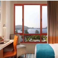 China Double Glazed Aluminum Frame Tempered Glass Swing Window for sale