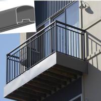 China Custom Length 6063 Aluminium Balustrade Balcony Glass Handrails for sale