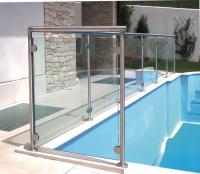 China Interior Clear Laminated Tempered  Glass Aluminum transparent Balustrade for sale