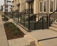 China Sandblasting Stainless  Aluminum Plexiglass Stair Metal Balustrade for sale