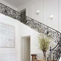 China 20mm stair handrail Forging Aluminum Balcony Railing Iron Stair Balusters for sale