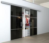 China Telescoping Mirror Closet Aluminium Sliding Glass Doors for sale
