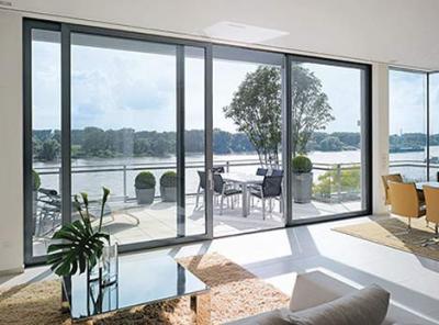 China Telescoping Mirror Closet Aluminium Sliding Glass Doors for sale