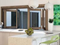China Balcony Vertical Screen Aluminum Bifold Windows for sale